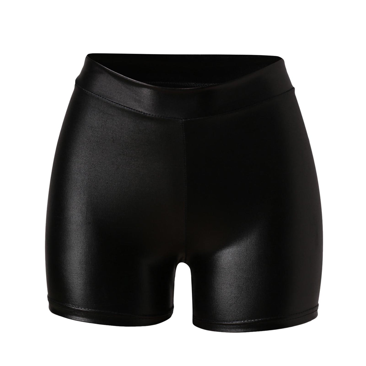 Sexy Faux Leather Dance/Nightclub Shorts High Waist Stretchy Slim Hip ...
